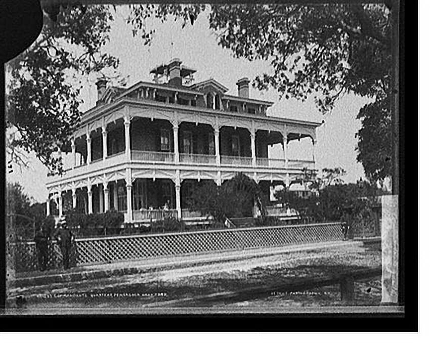 Historic Print, Commandant's quarters, Pensacola Navy Yard, 18" x 24 ...