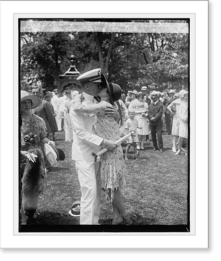Historic Print, Commencement exercises, Annapolis, Ensign Clyde Roberts ...