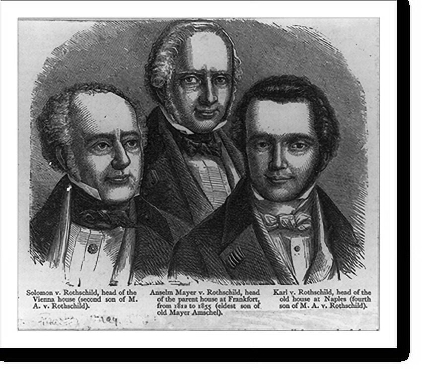Historic Print, [Composite of 3 portraits: Solomon v. Rosthschild ...