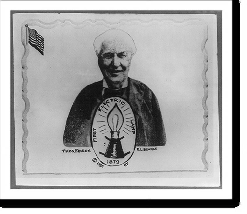 Historic Print, [Composite of half lgth. portrait of Thomas Alva Edison ...