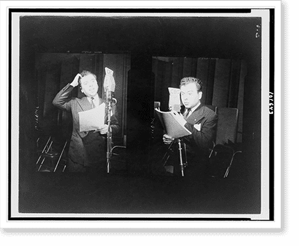 Historic Print, [Composite of two photographs of Ezra Stone at CBS ...