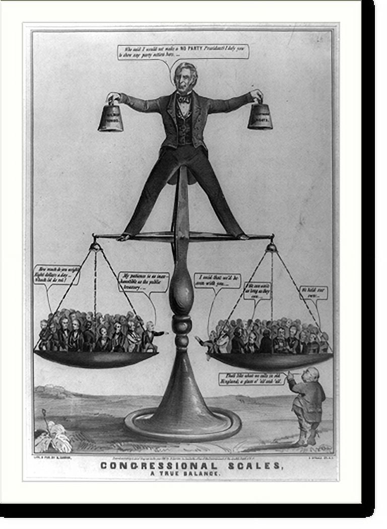 Historic Print, Congressional scales. A true balance, 16" x 20 ...