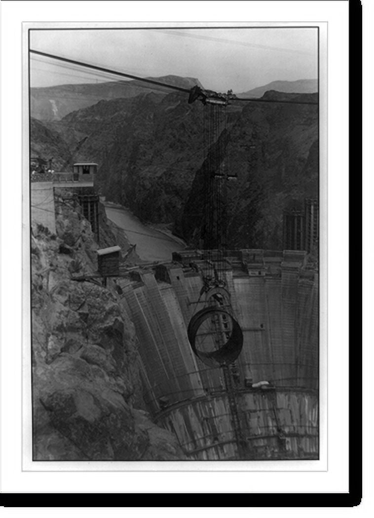 Historic Print, [Construction of Boulder Dam, Boulder City, Nevada ...