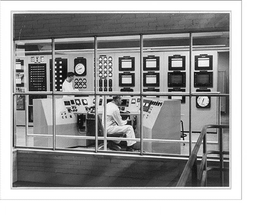 Historic Print, [Control room of the nuclear reactor at Brookhaven ...