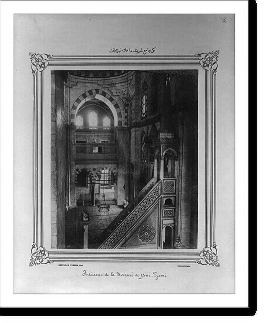 Historic Print, [Corner of minbar in the Yeni Cami (mosque)].Abdullah ...