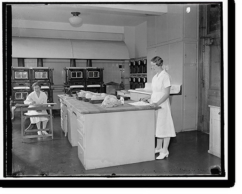 Historic Print, Correct way to bake turkey demonstrated by Uncle Sam's ...