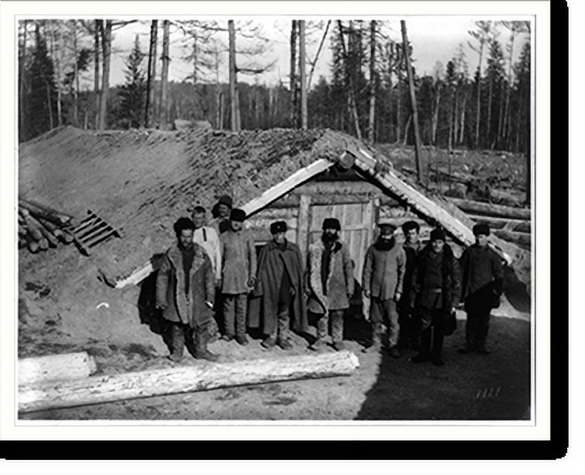 Historic Print, [Cossack huts in far east Siberia near Khabarovsk], 18 ...