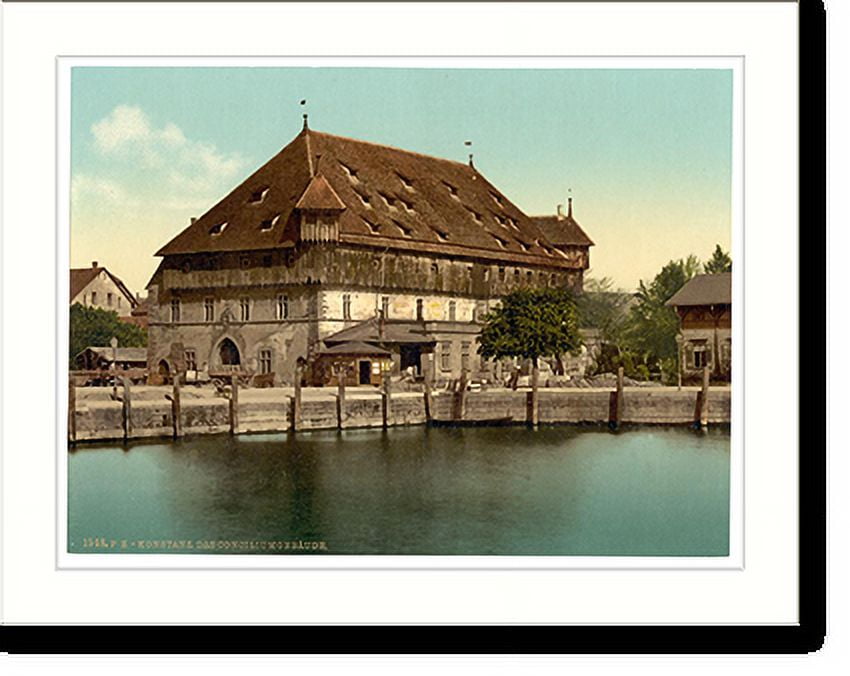 Historic Print, Council Building Constance (i.e. Konstanz) Baden ...