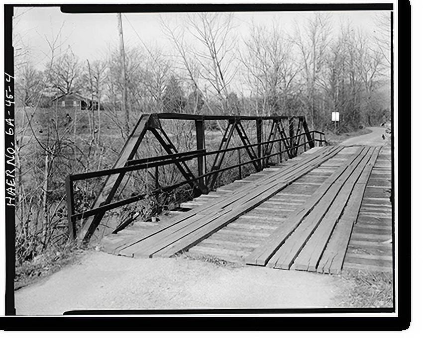 Historic Print, County Road 130 Bridge, Spanning Gulf Creek, Rising ...