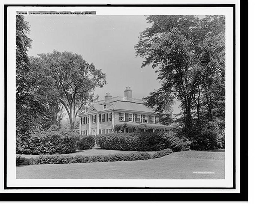 Historic Print, Craigie, Longfellow House, Cambridge, Mass. - 2, 16" x ...