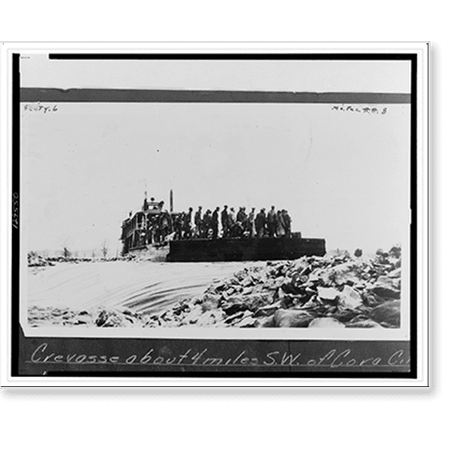Historic Print Crevasse About 4 Miles Sw Of Cora City Ill Unloading Sand From Barge To