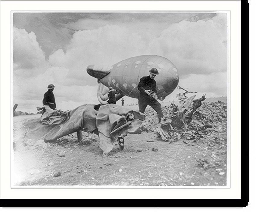 Historic Print, Crewmen of one of RAF's balloons in Southern England ...