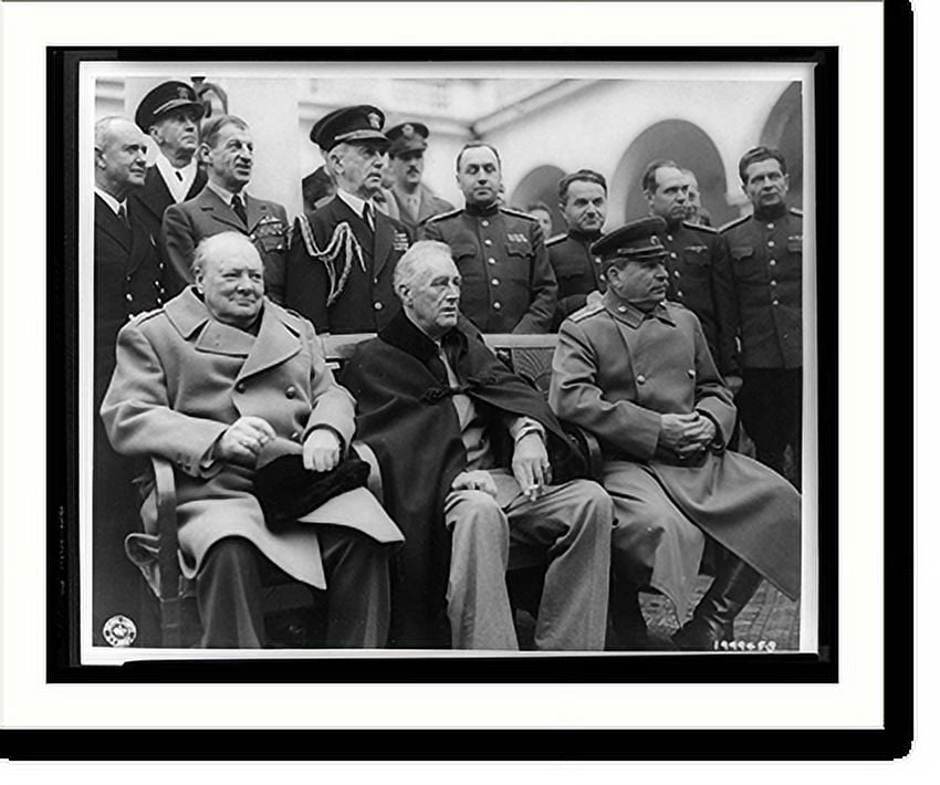 Historic Print, Crimean Conference. Prime Minister Winston Churchill ...
