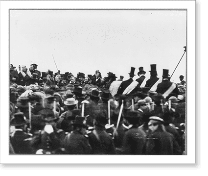 Historic Print, [Crowd at Lincoln's Gettysburg Address], 18" x 24 ...