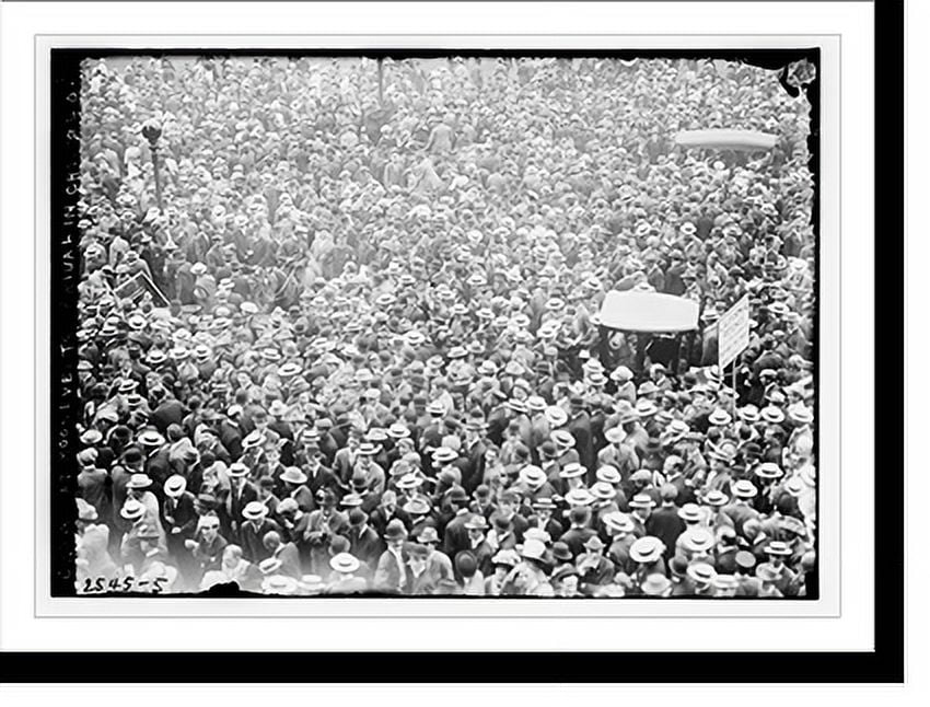 Historic Print, Crowd at Roosevelt's arrival - Chicago, 16" x 20 ...