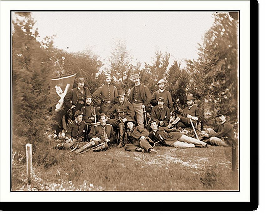 Historic Print, Culpeper Va. Gen Robert O. Tyler and staff of the ...