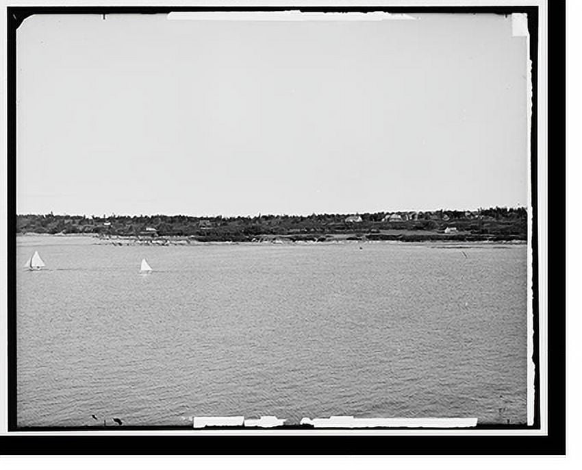 Historic Print, Cushing's Island from Fort Scammell, Portland, Me. - 2 ...