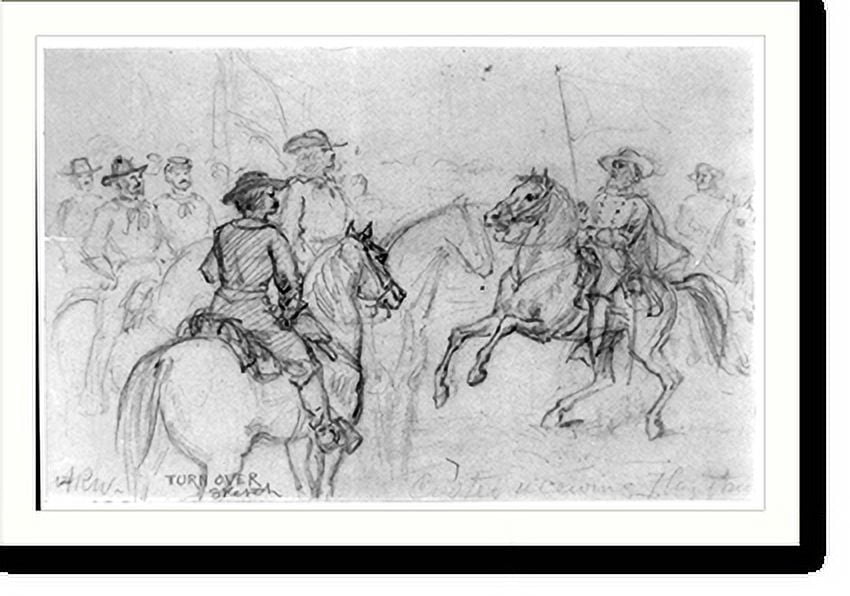 Historic Print, Custer receiving Flag of Truce, 18" x 24" - Walmart.com