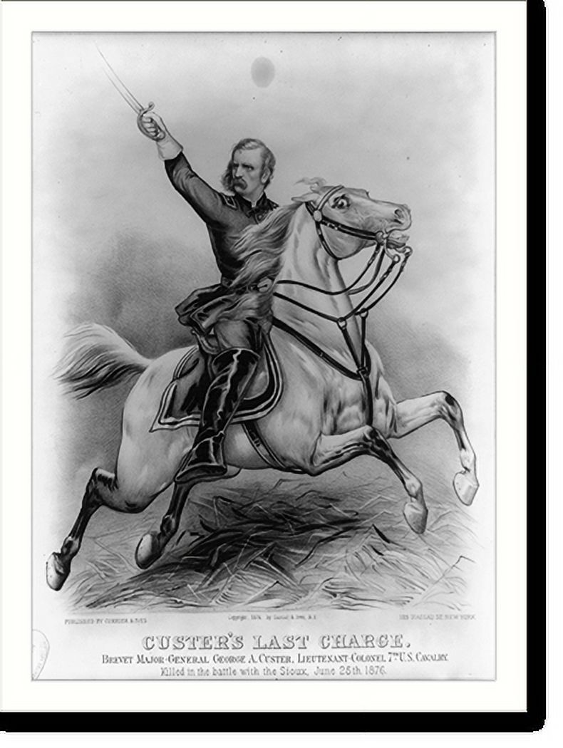 Historic Print, Custer's last charge: Brevet Major-General George A ...