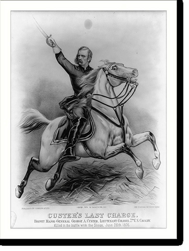 Historic Print, Custer's last charge: Brevet Major-General George A ...
