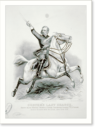 Historic Print, Custer's last charge: Brevet Major-General George A ...