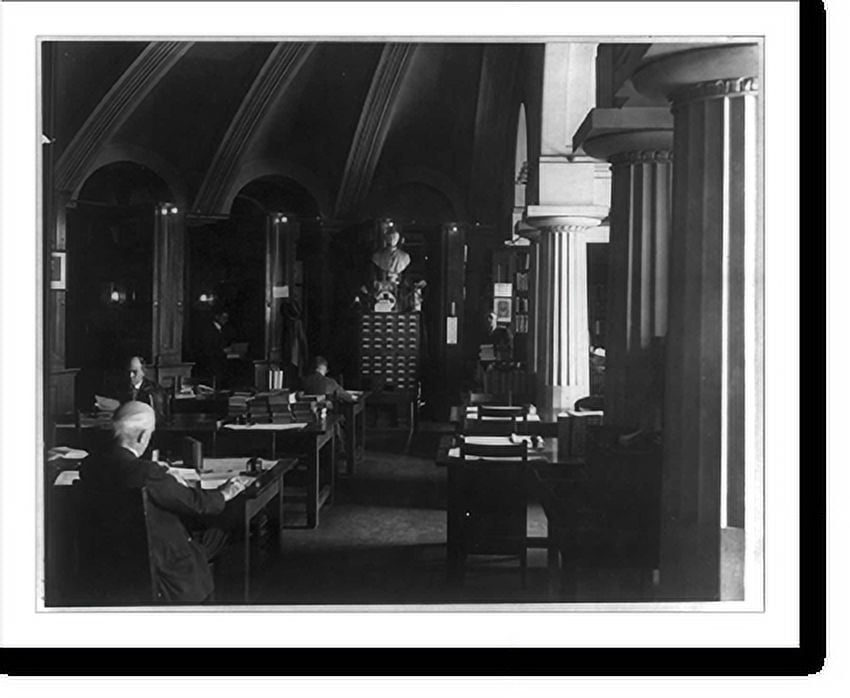 Historic Print, D.C. Washington. Capitol. Interior. Law Library Reading ...