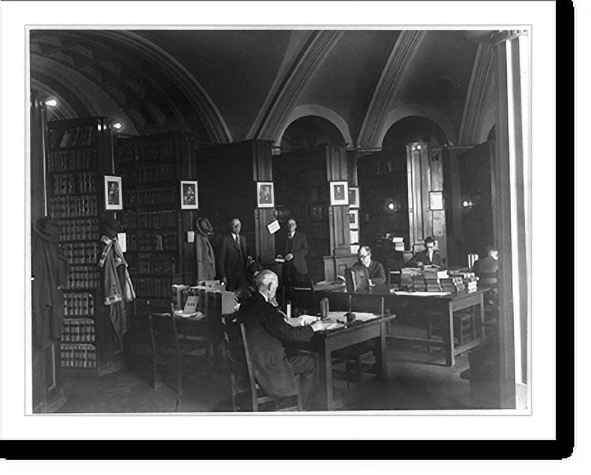 Historic Print, D.C. Washington. Capitol. Interior. Law Library Reading ...
