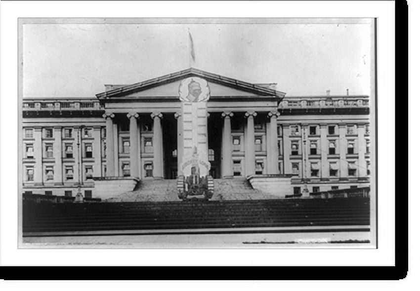 Historic Print, D.C., Washington, Treasury Building, 1918, exterior ...