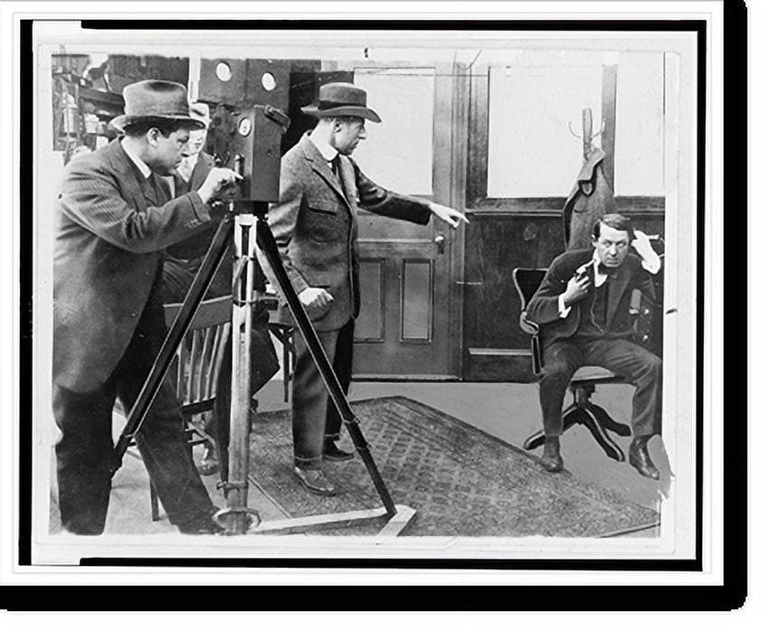 Historic Print, [D.W. Griffith directing Henry B. Walthall in 1914 film ...