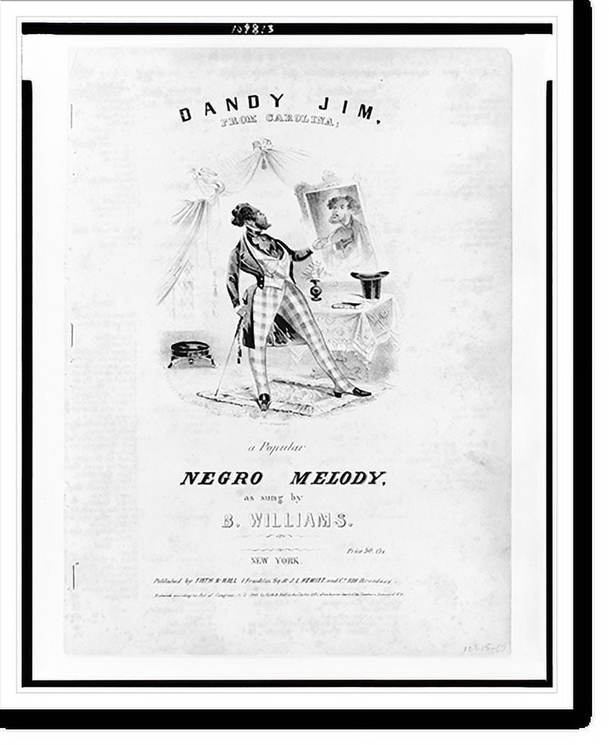Historic Print, Dandy Jim, from Carolina; a popular Negro melody, as ...