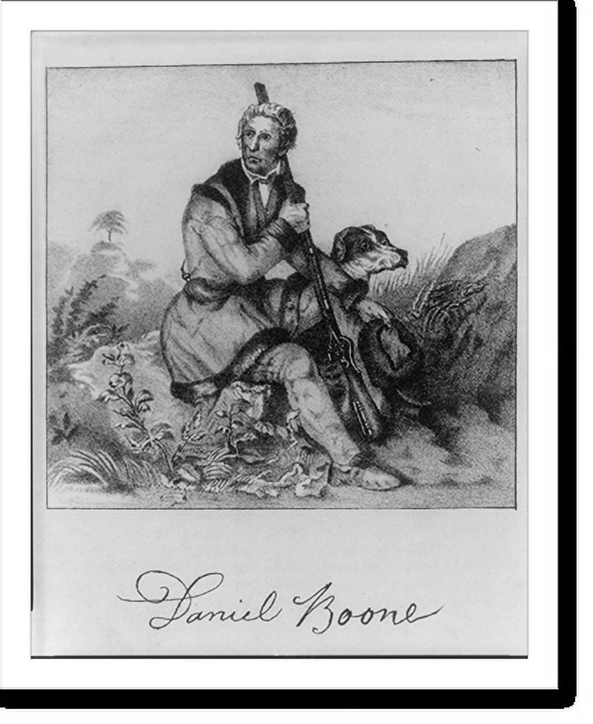 Historic Print, [Daniel Boone, 1734-1820, full-length portrait, seated ...