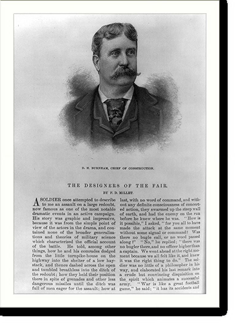 Historic Print, [Daniel Hudson Burnham, 1846-1912; bust], 18" x 24 ...
