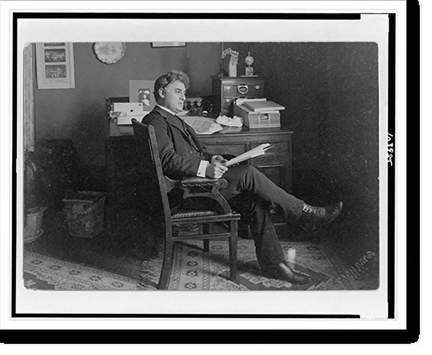 Historic Print, [David Belasco, full-length portrait, seated at desk ...