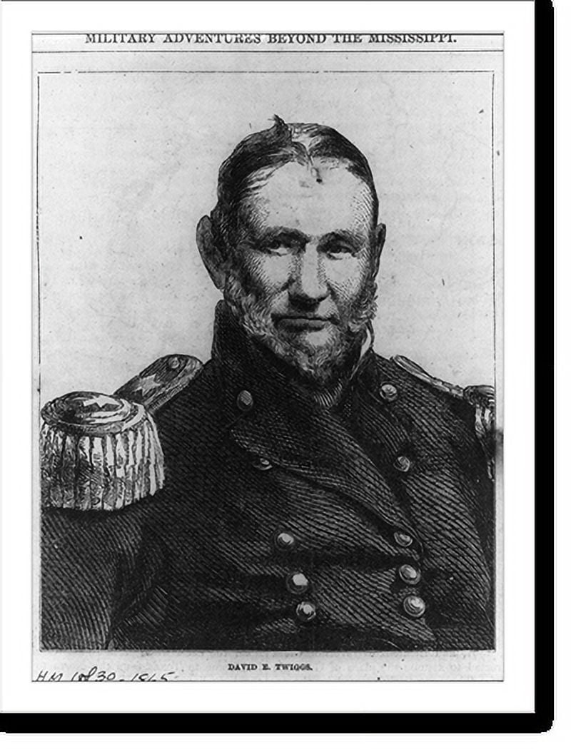 Historic Print, [David E. Twiggs, head and shoulders, facing slightly ...