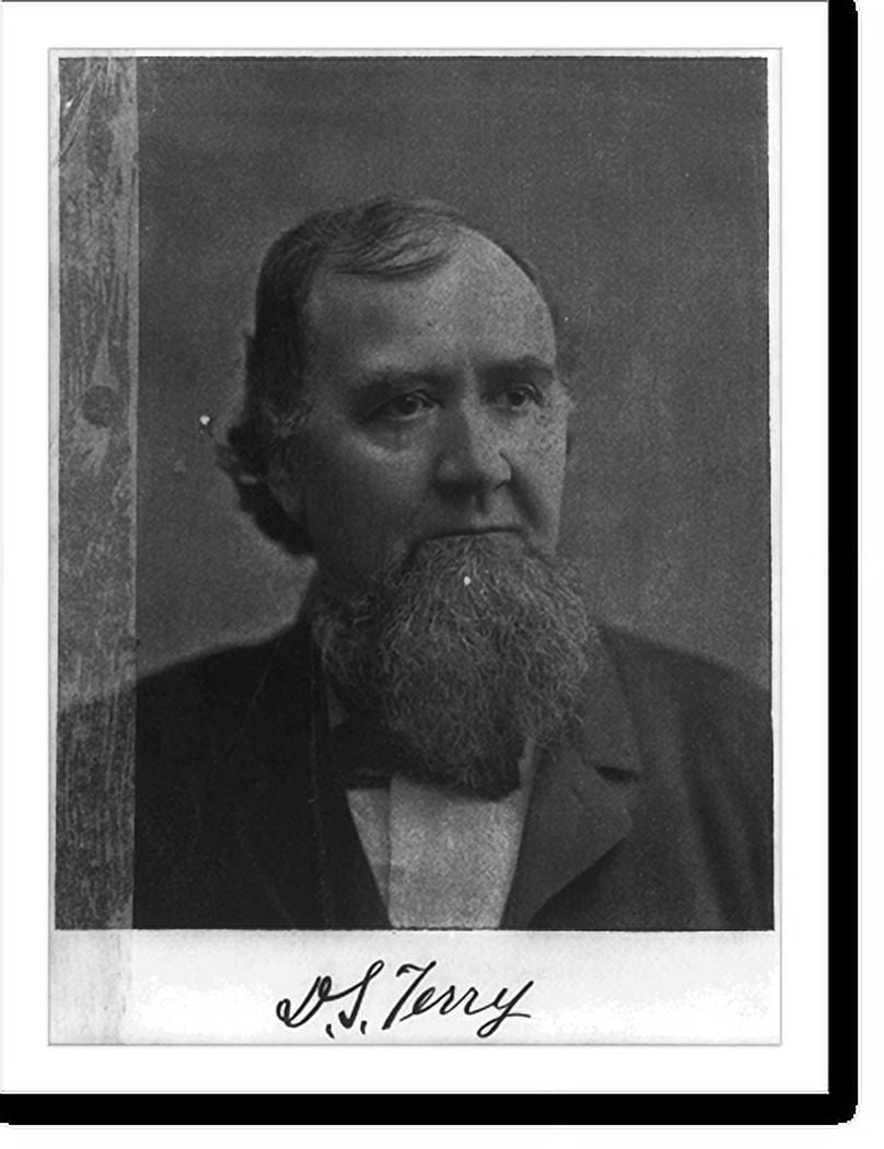 Historic Print, [David Smith Terry, 1823-1889, bust portrait, facing ...