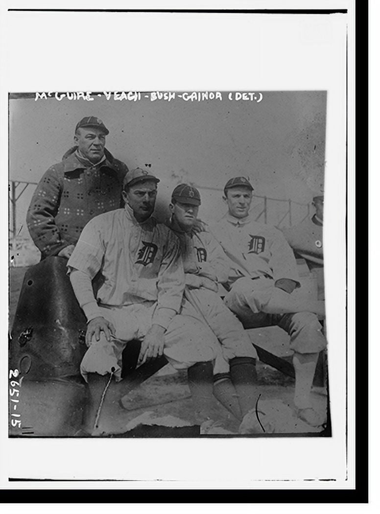 Historic Print, "Deacon" McGuire, Donie Bush, Bobby Veach, Del Gainor ...