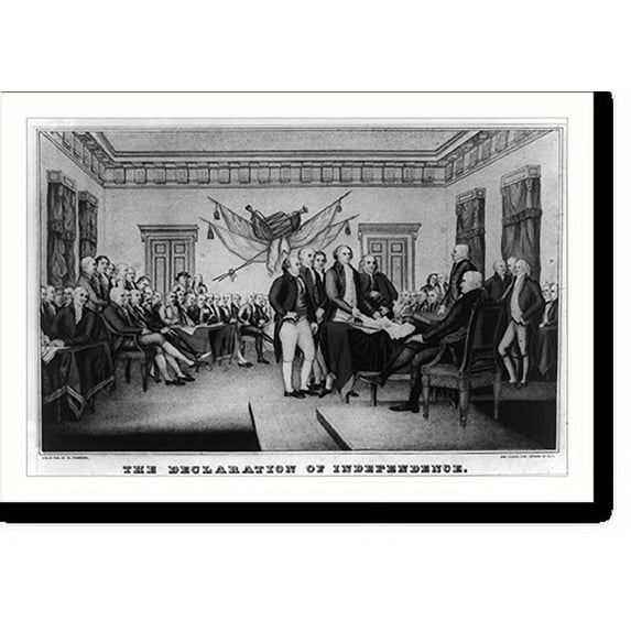 Historic Print, Declaration of Independence: July 4th 1776, 18" x 24 ...