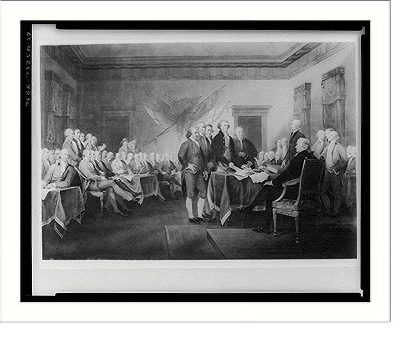 Historic Print, Declaration of Independence, July 4th, 1776.painted by ...