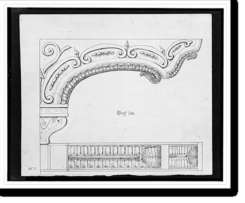 Historic Print, [Decorative bracket. Elevation and plan].J.G. Bruff ...