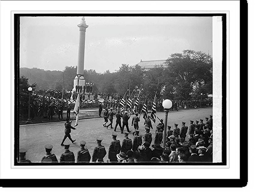 Historic Print, Dedication of 1st Div. A.E.F. monument, 10/4/24 - 3, 16 ...