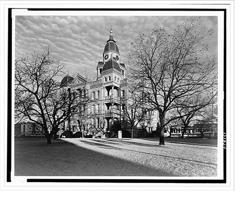 Historic Print, Denton County Court House, Denton, Texas, 16" x 20 ...
