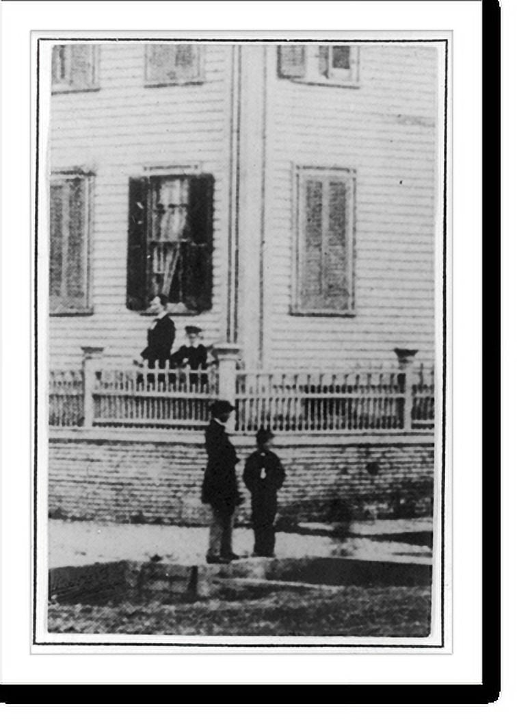 Historic Print, [Detail from photo that shows Abraham Lincoln at home in Springfield, Illinois ...