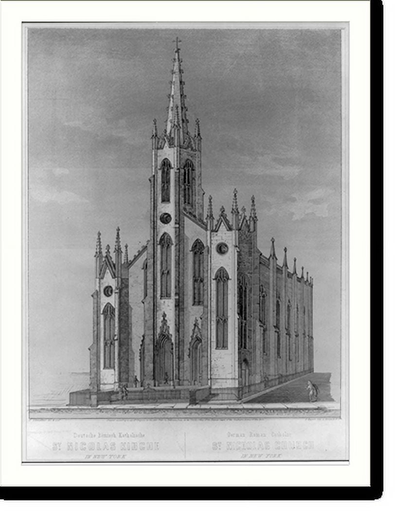 Historic Print, Deutsche Romisch Katholische. St. Nicholas Kirche in ...
