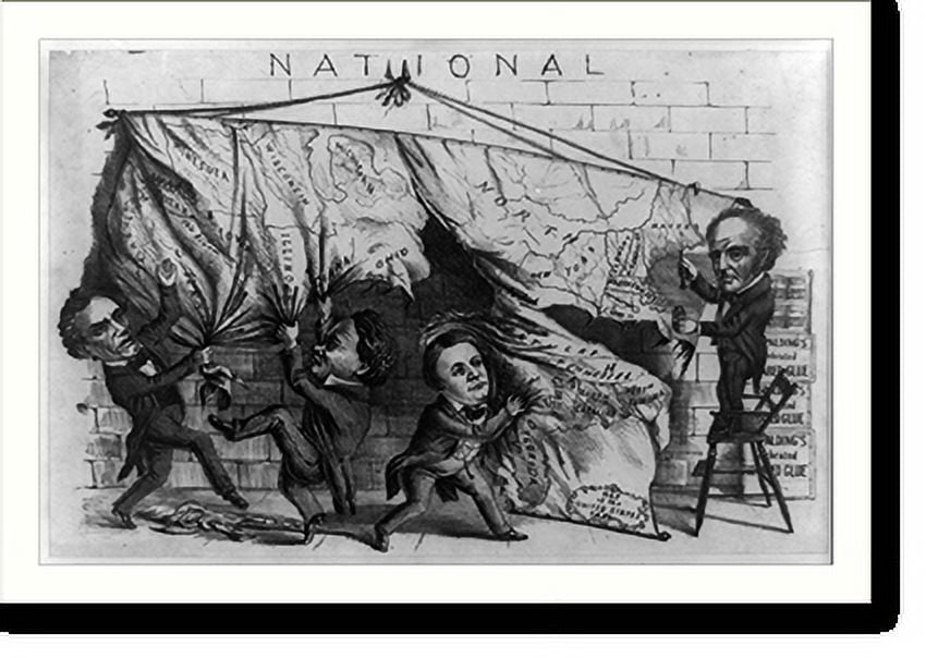Historic Print, [Dividing the] national [map], 18" x 24" - Walmart.com