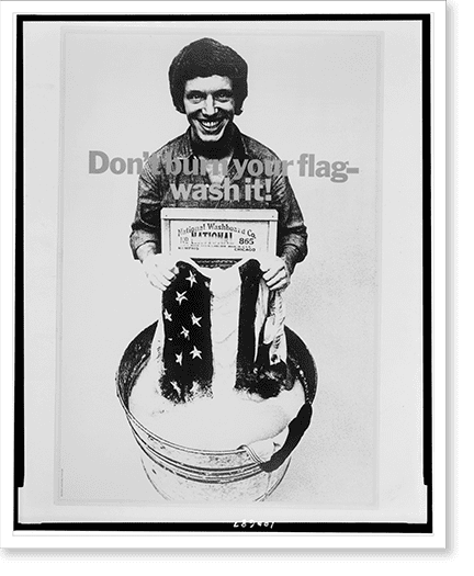 Historic Print, Don't burn your flag. wash it!.George Lois/Carl Fischer ...