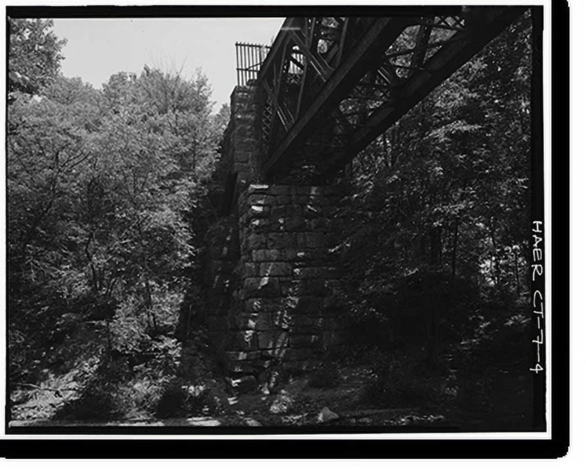 Historic Print, Double Intersection Warren Truss Bridge, Spanning ...