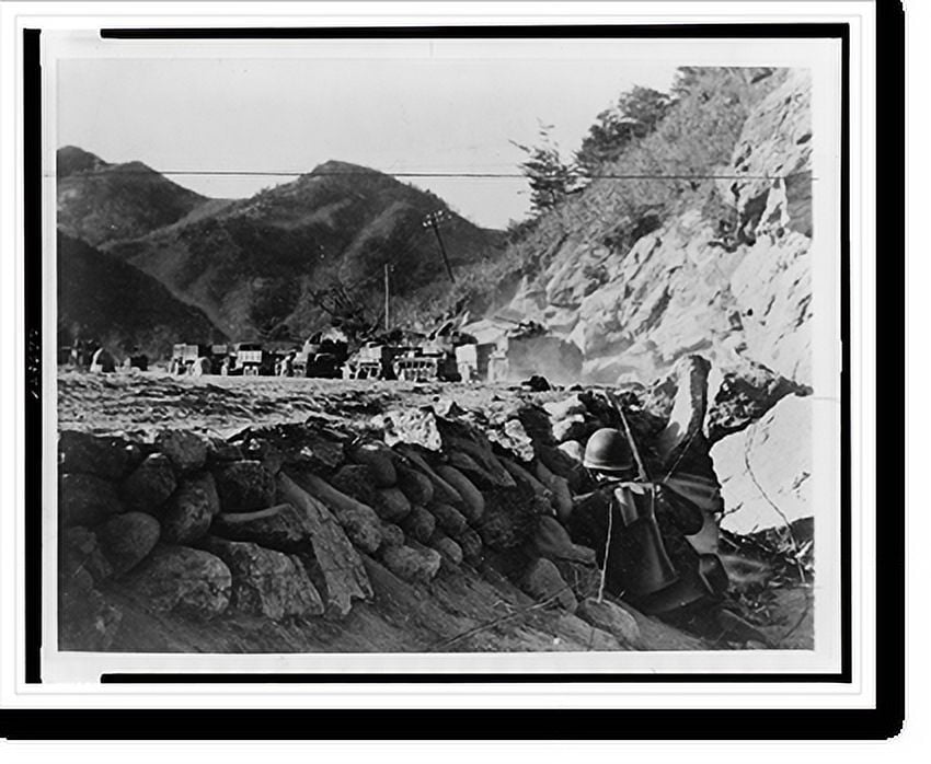 Historic Print, Dramatic Army photo shows 3rd Army Division patrol ...