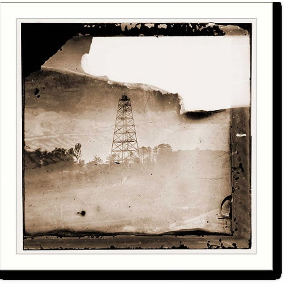 Historic Print, Drewrys Bluff Virginia. Signal tower in the vicinity of ...