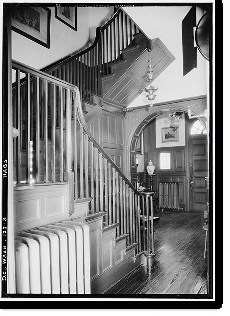 Historic Print, Duddington Mansion, First & Second & E & F Streets ...