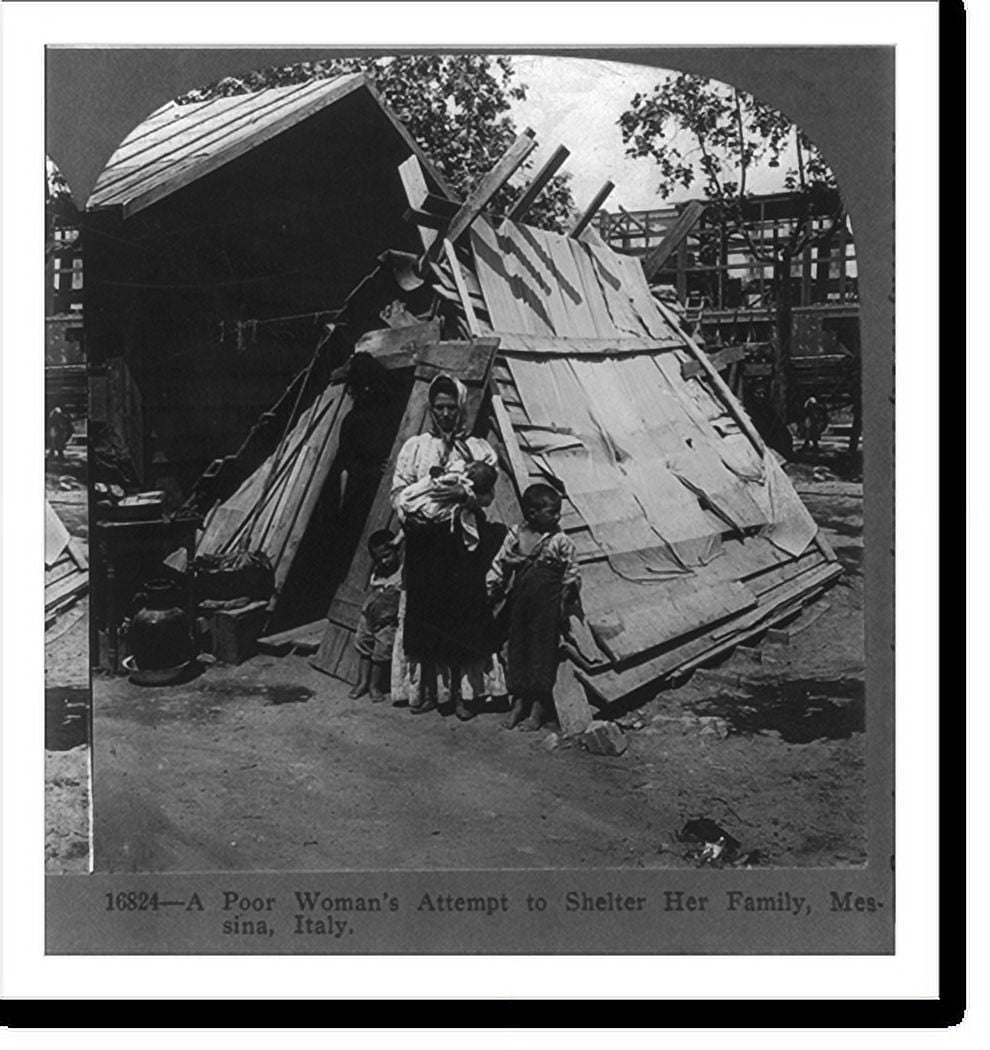 Historic Print, Earthquake of 1908, Messina, Italy: A poor woman's ...